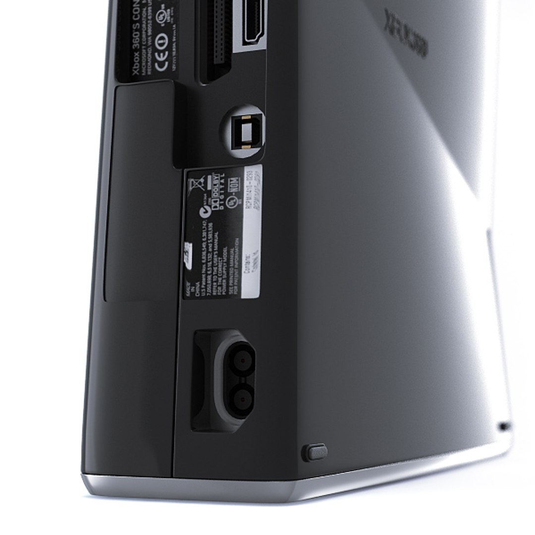 3d model xbox 360 slim 250gb