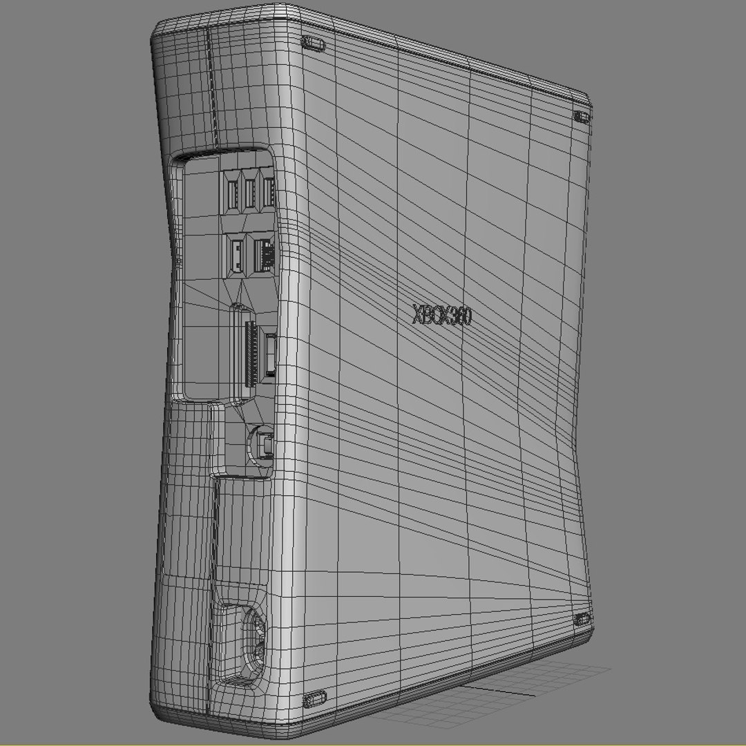 3d model xbox 360 slim 250gb