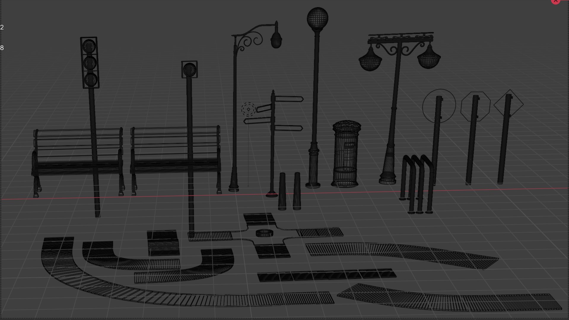 Modular Road Asset Pack Low-poly 3D Model 3D Model - TurboSquid 2337274