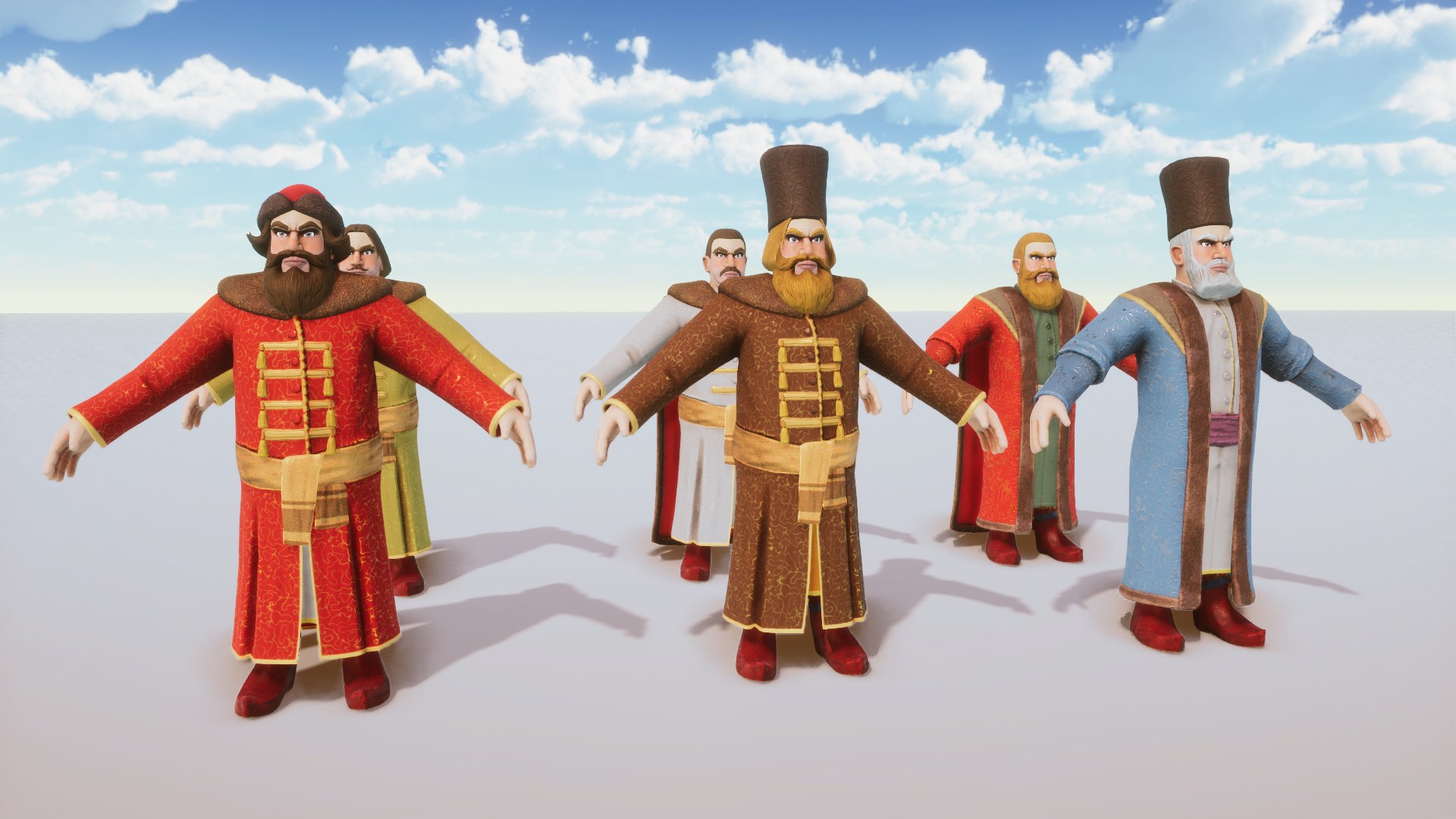 3D Stylized Medieval Rich People Kit Rigged With Shape Keys ...
