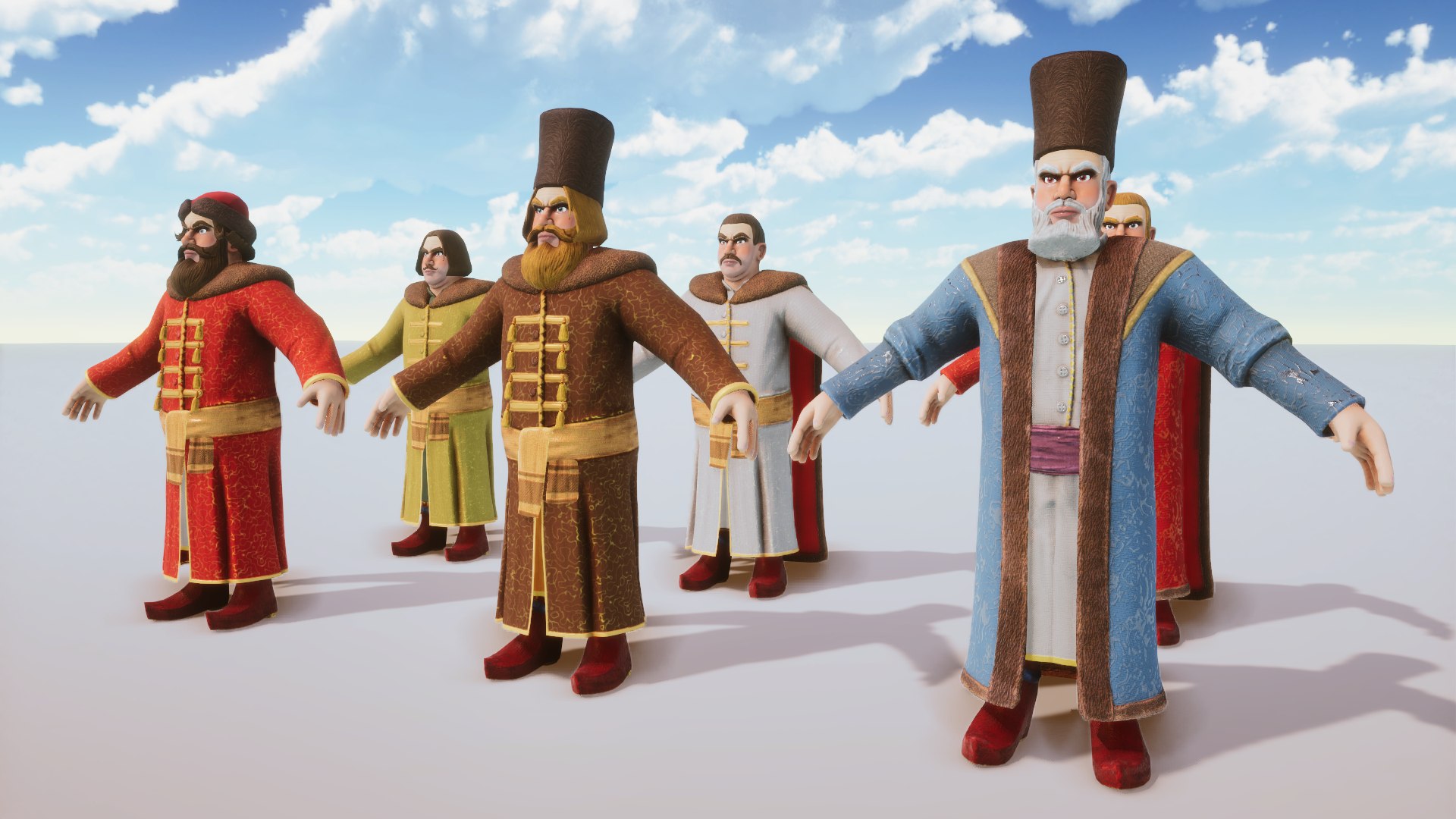 3D Stylized Medieval Rich People Kit Rigged With Shape Keys ...