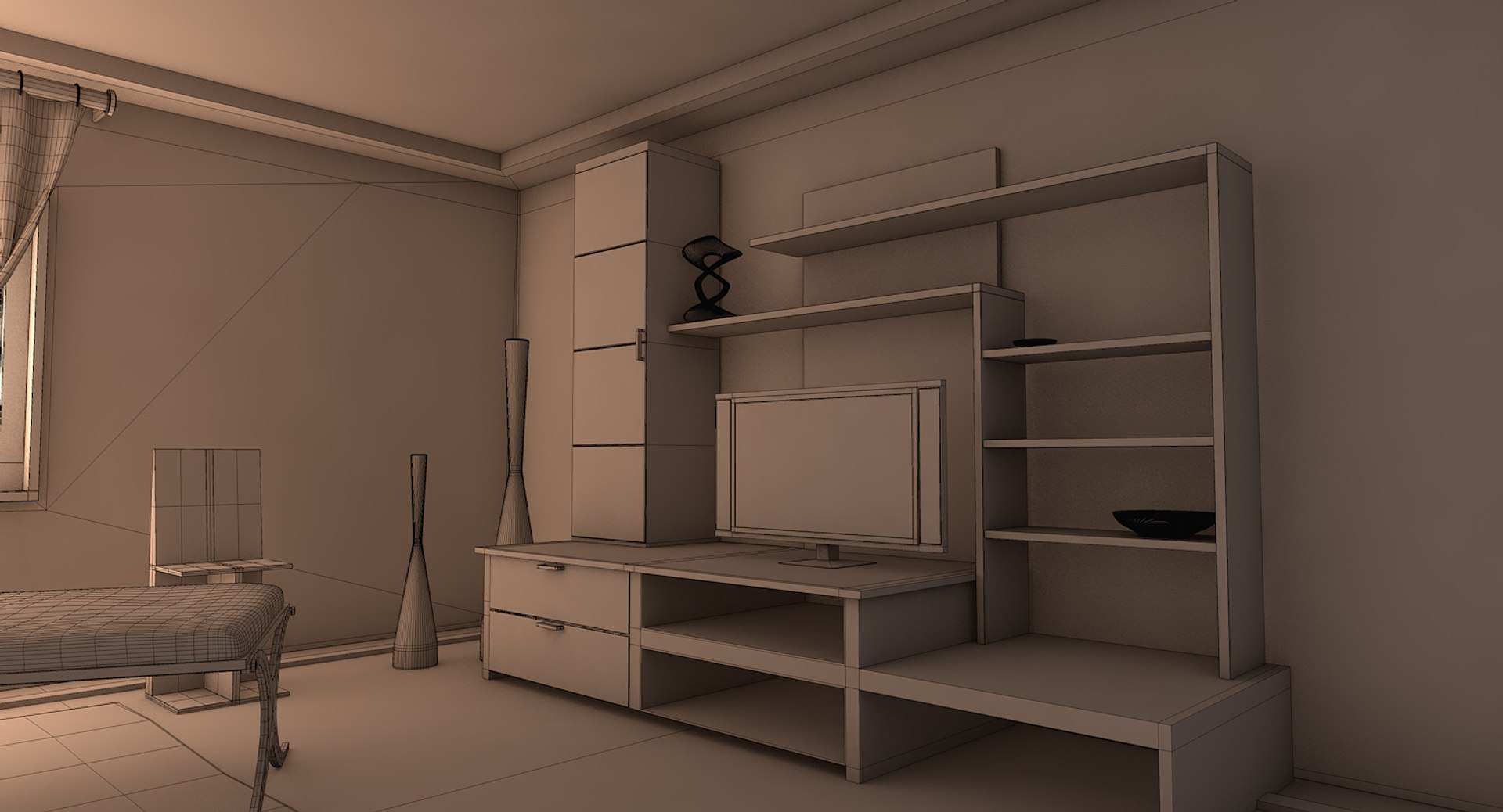 Designs Living Modern Elegant C4d