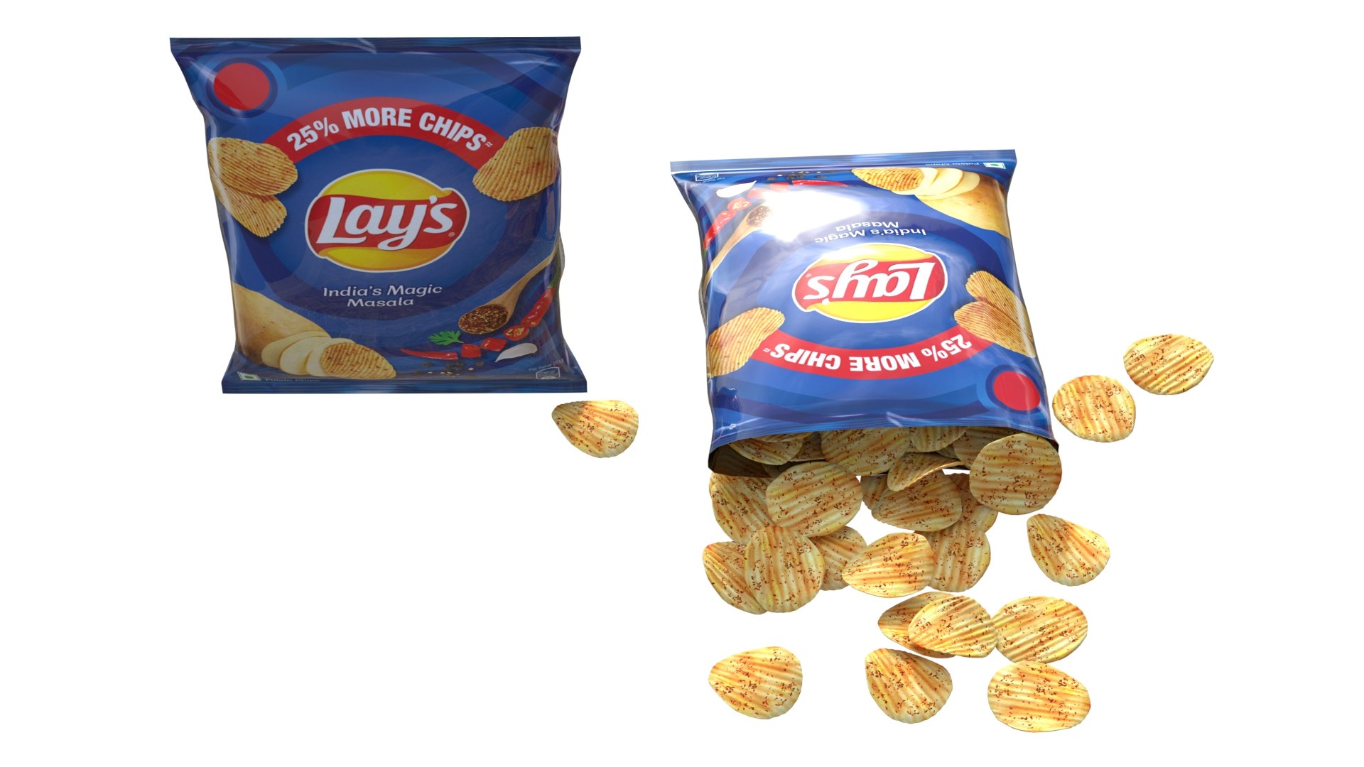 Lays India Magic Masala 3D Model - TurboSquid 2370536