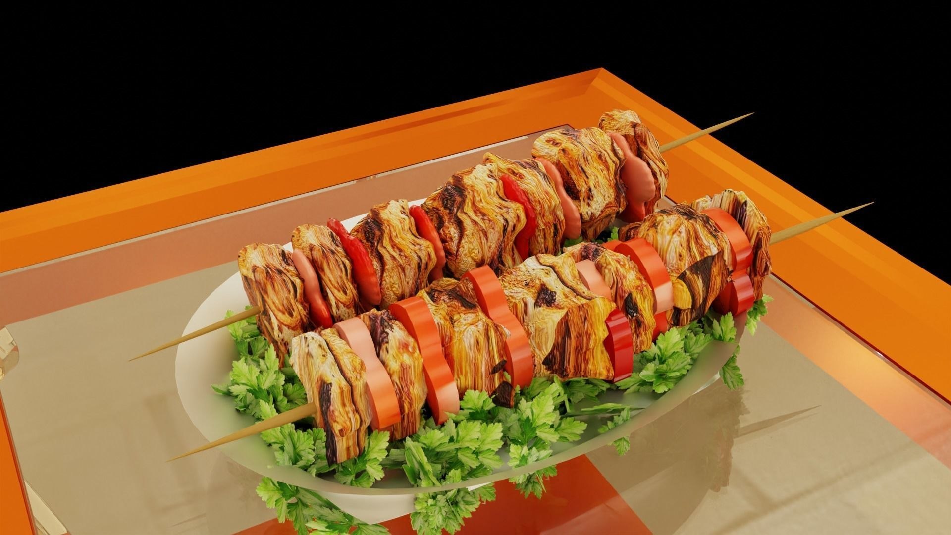 Chicken Grilled Kebab 3D Model - TurboSquid 1947116