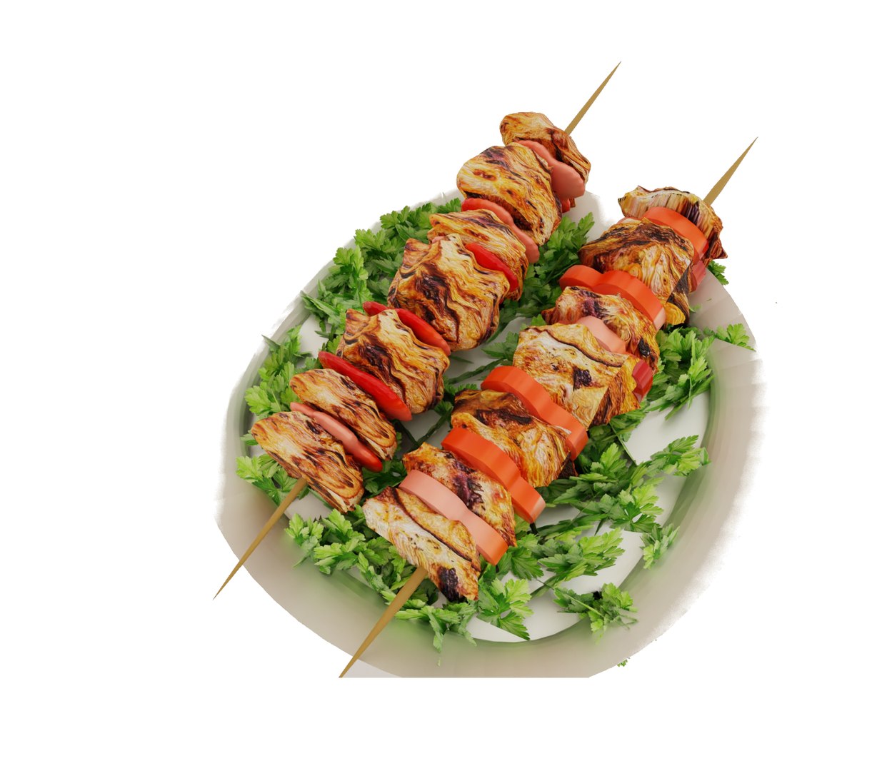 Chicken Grilled Kebab 3D Model - TurboSquid 1947116