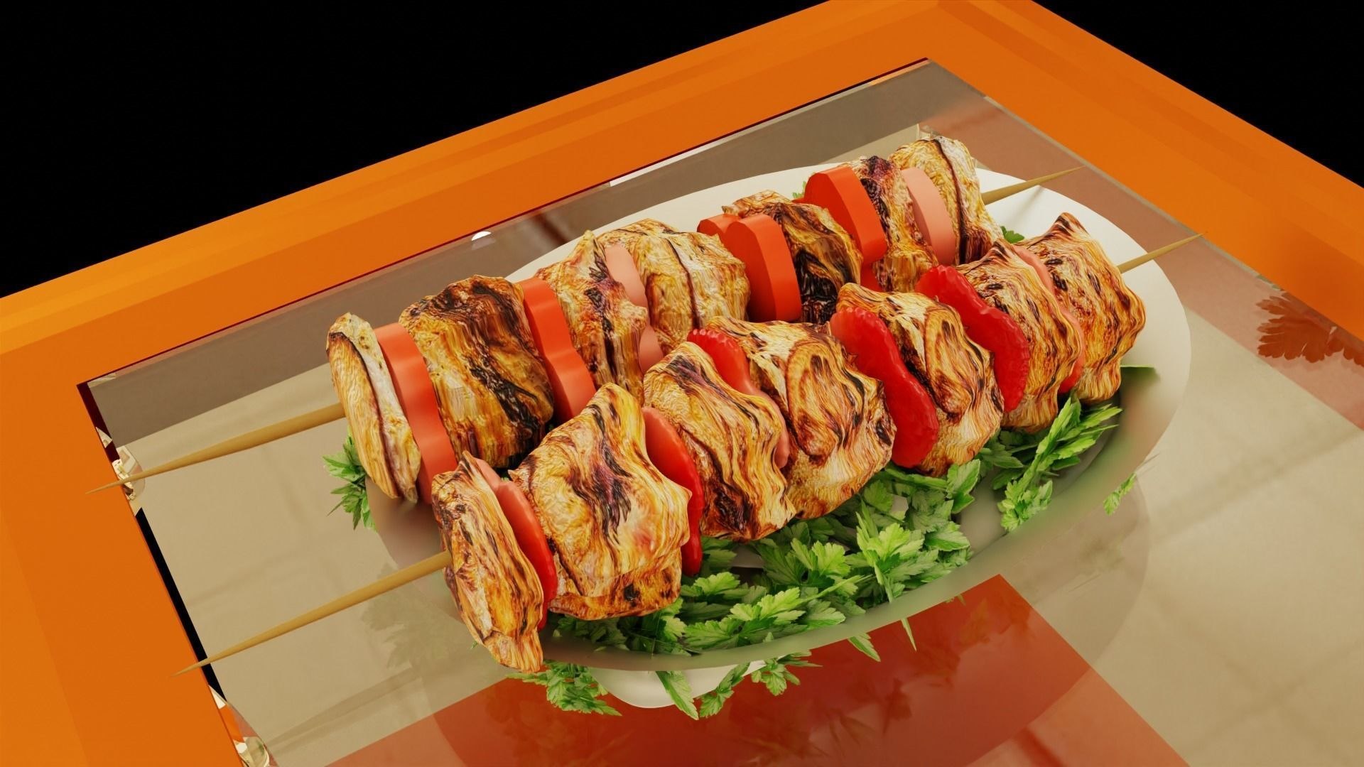 Chicken Grilled Kebab 3D Model - TurboSquid 1947116