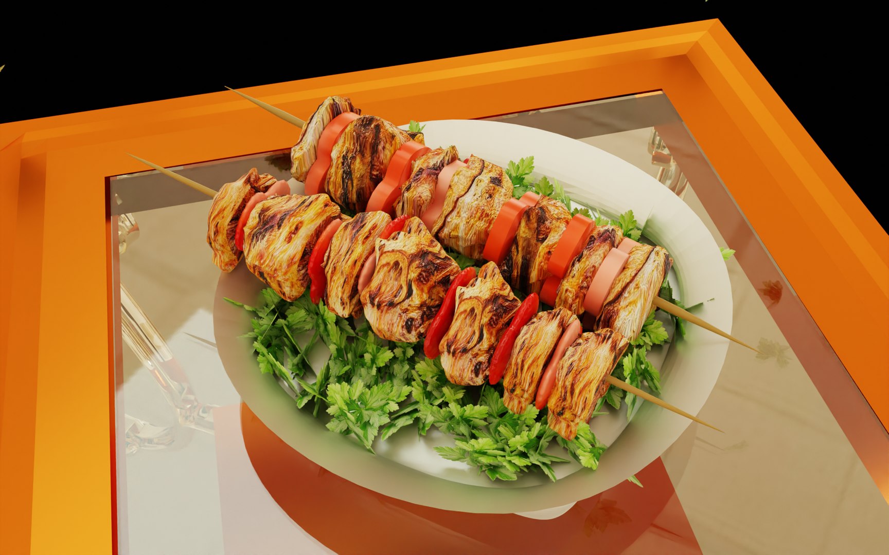 Chicken Grilled Kebab 3D Model - TurboSquid 1947116