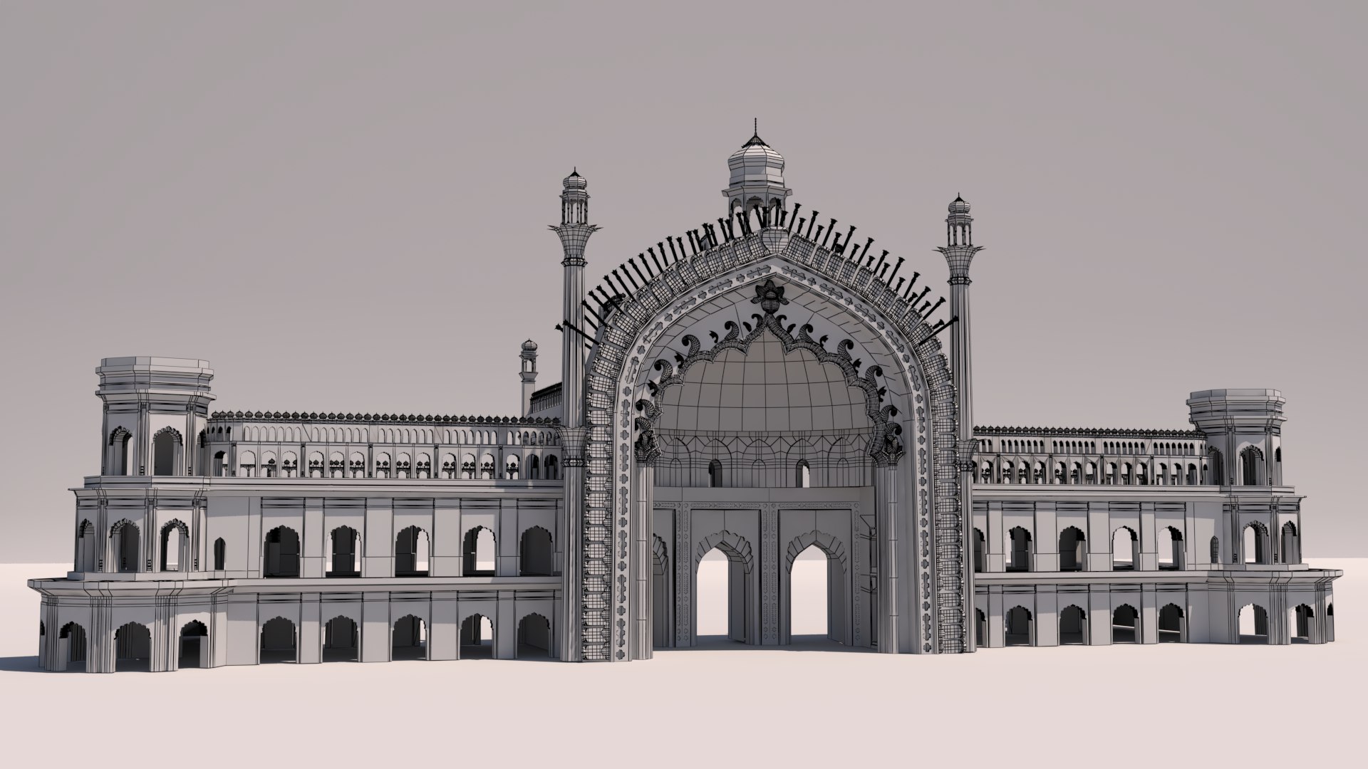 3D Model Rumi Darwaza, Lucknow, India - TurboSquid 1854997