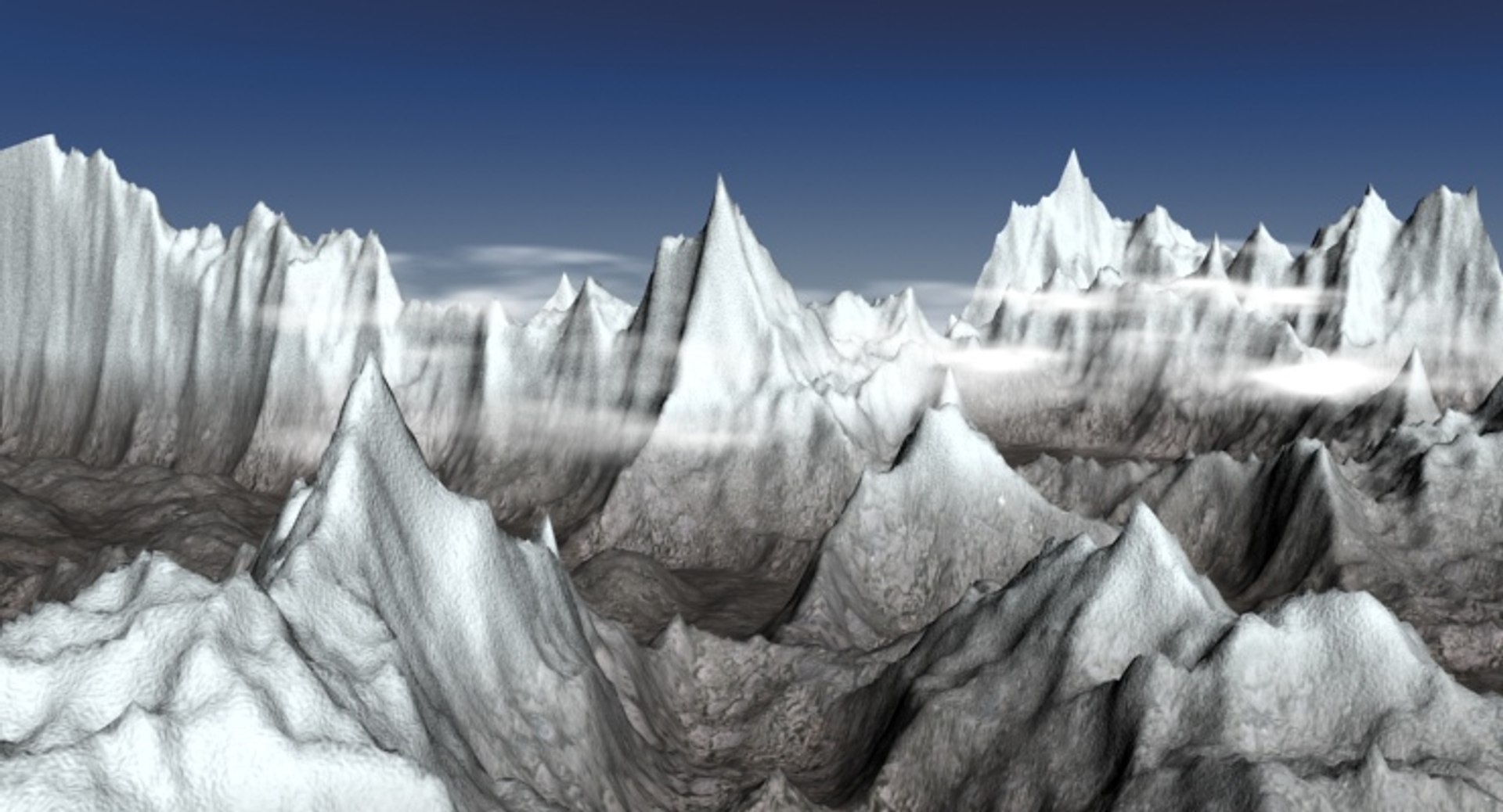 3ds max snow mountain