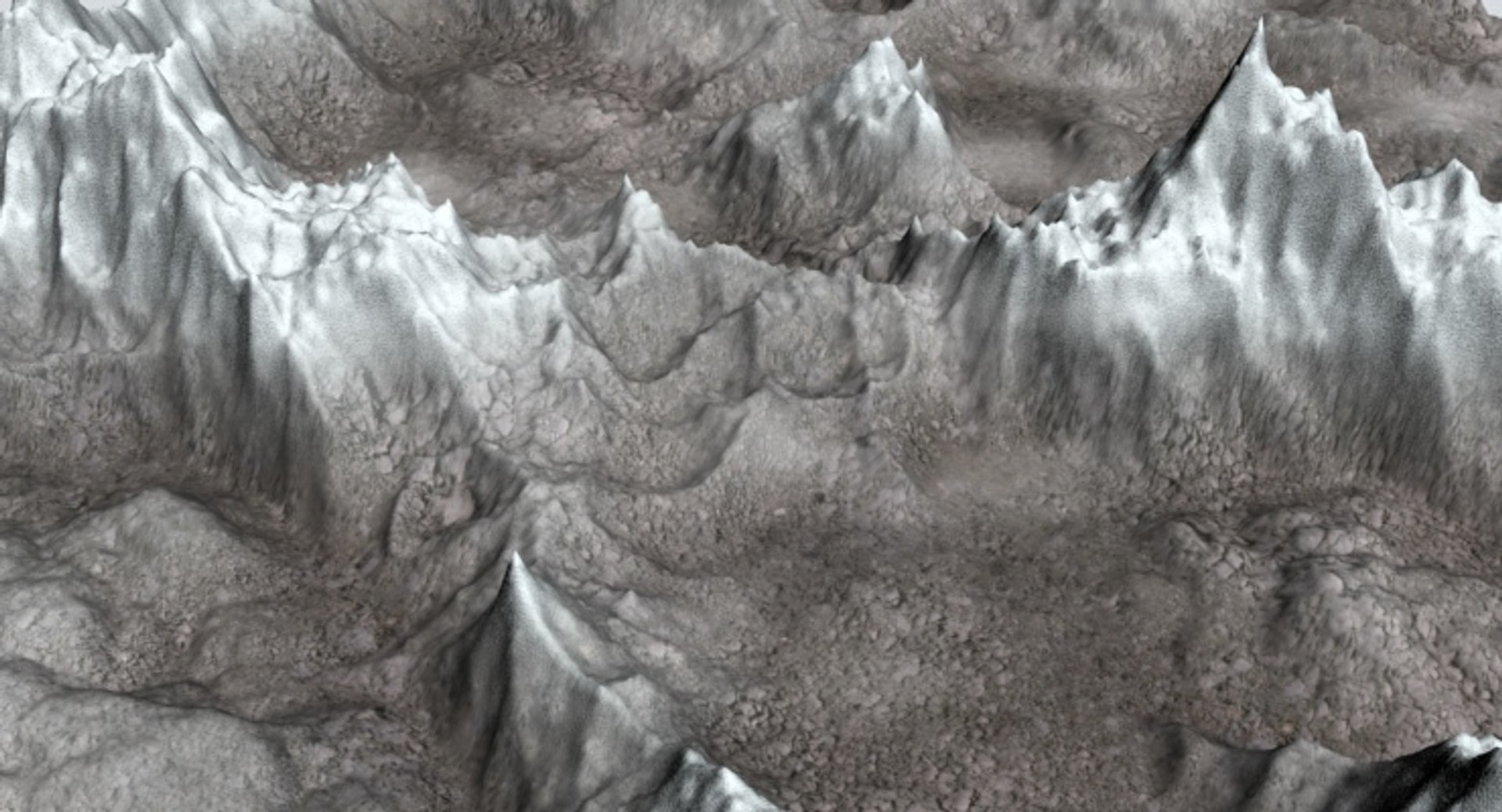 3ds max snow mountain