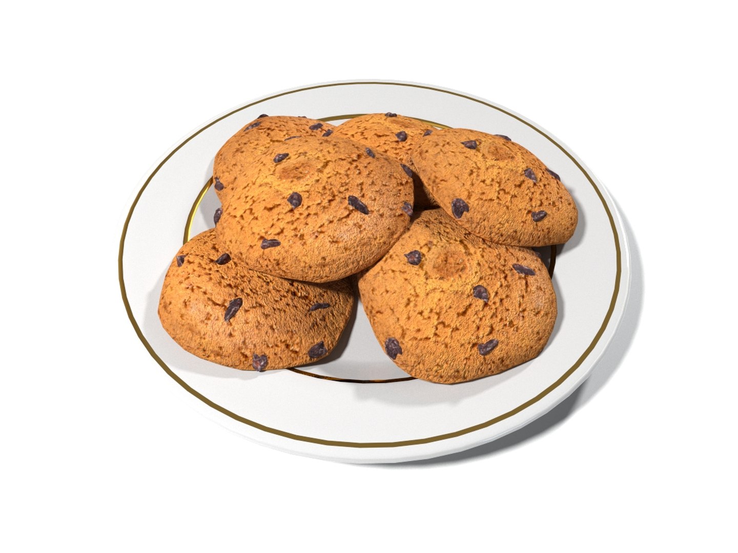 3d Oatmeal Cookies Meal Model