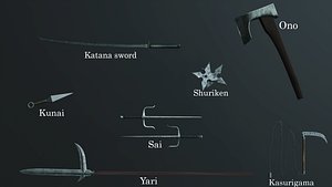 Download Free 3D Katana Blender Models - TurboSquid
