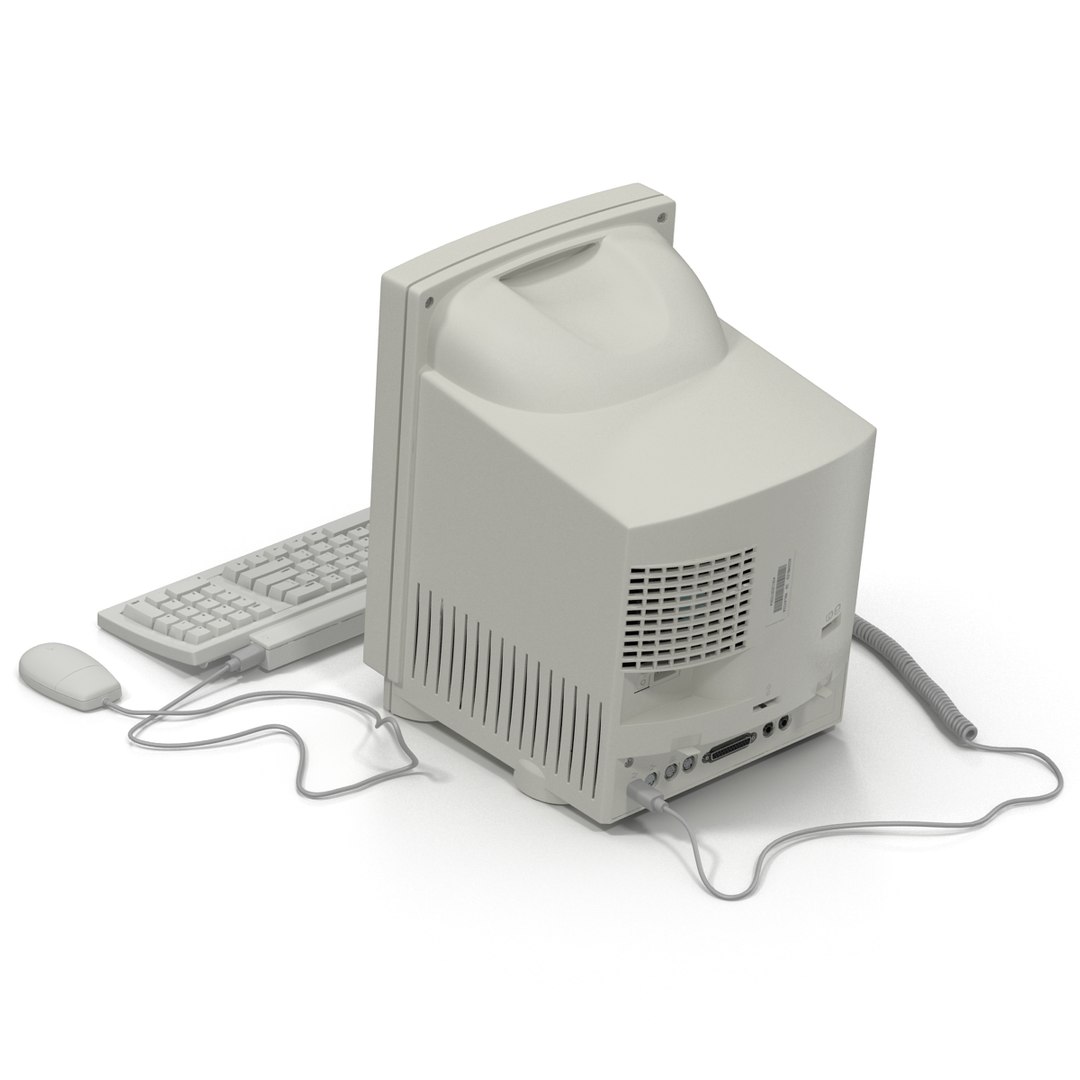 3d apple macintosh color classic model
