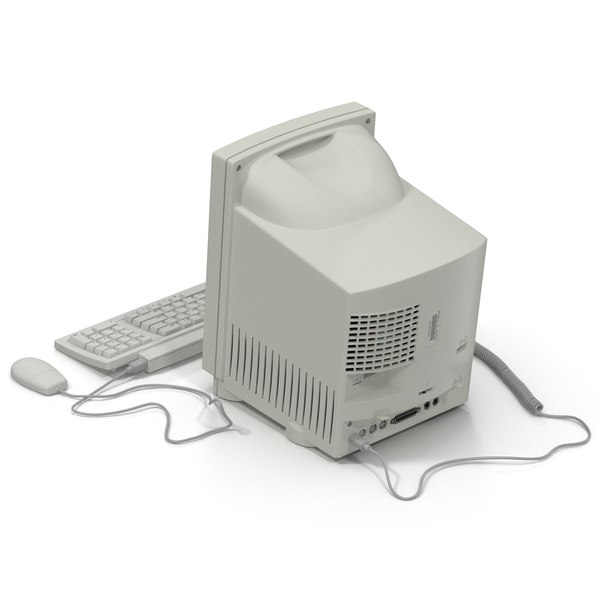 3d apple macintosh color classic model