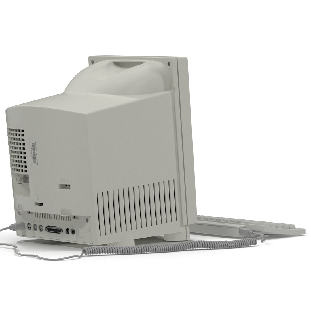 3d apple macintosh color classic model