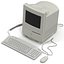 3d Apple Macintosh Color Classic Model