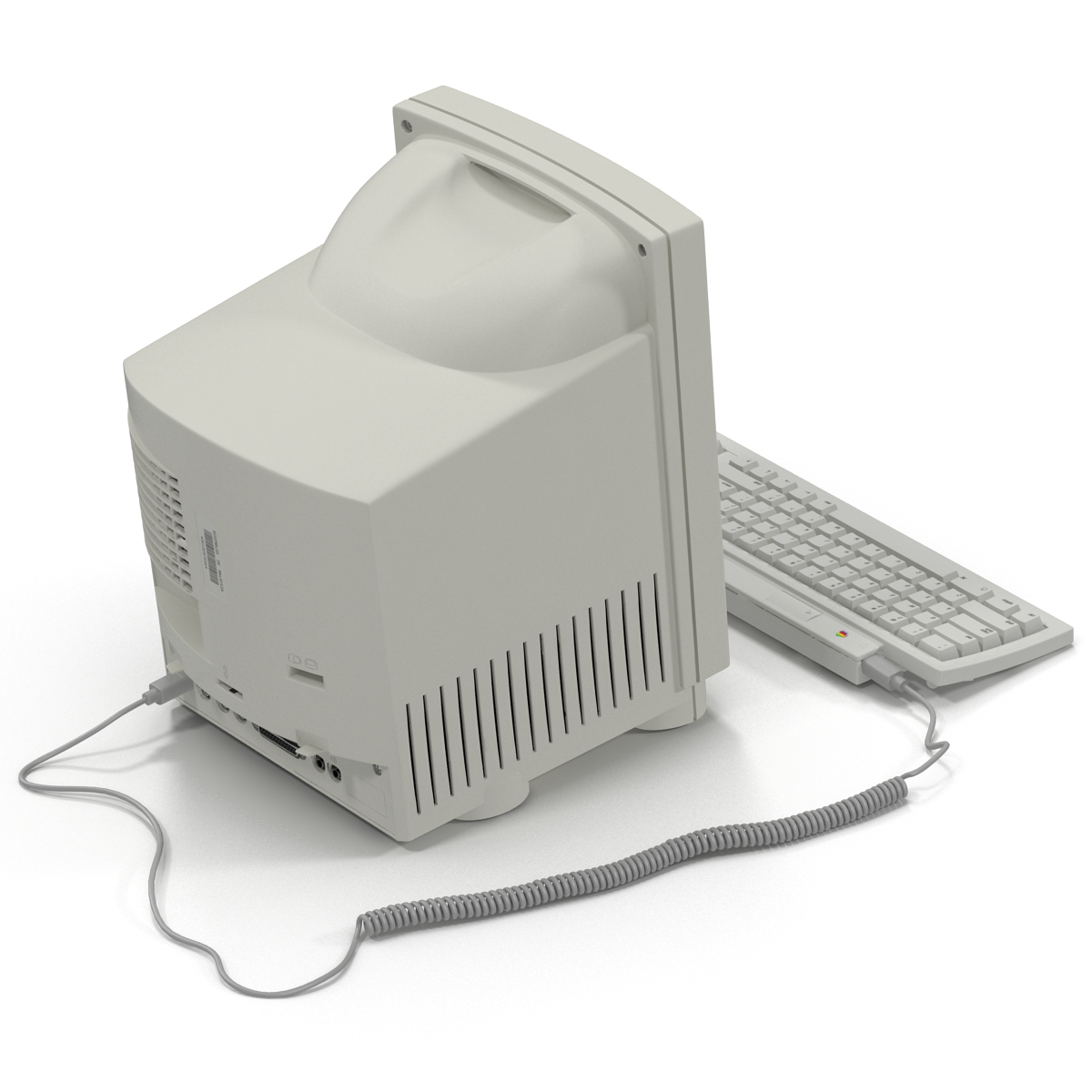 3d apple macintosh color classic model