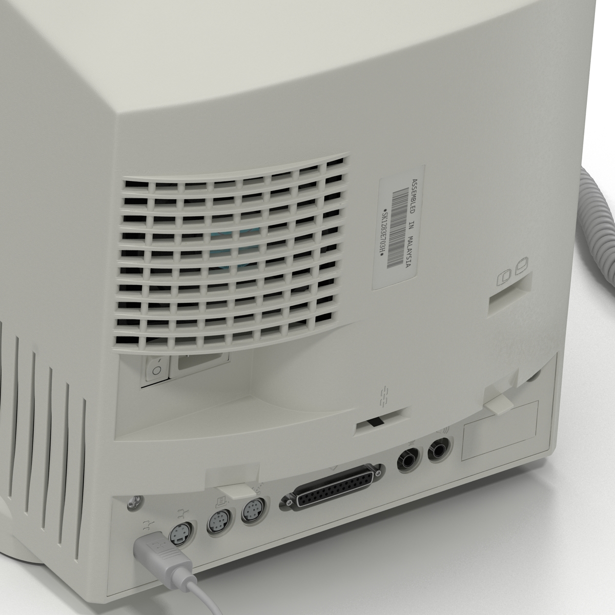 3d apple macintosh color classic model