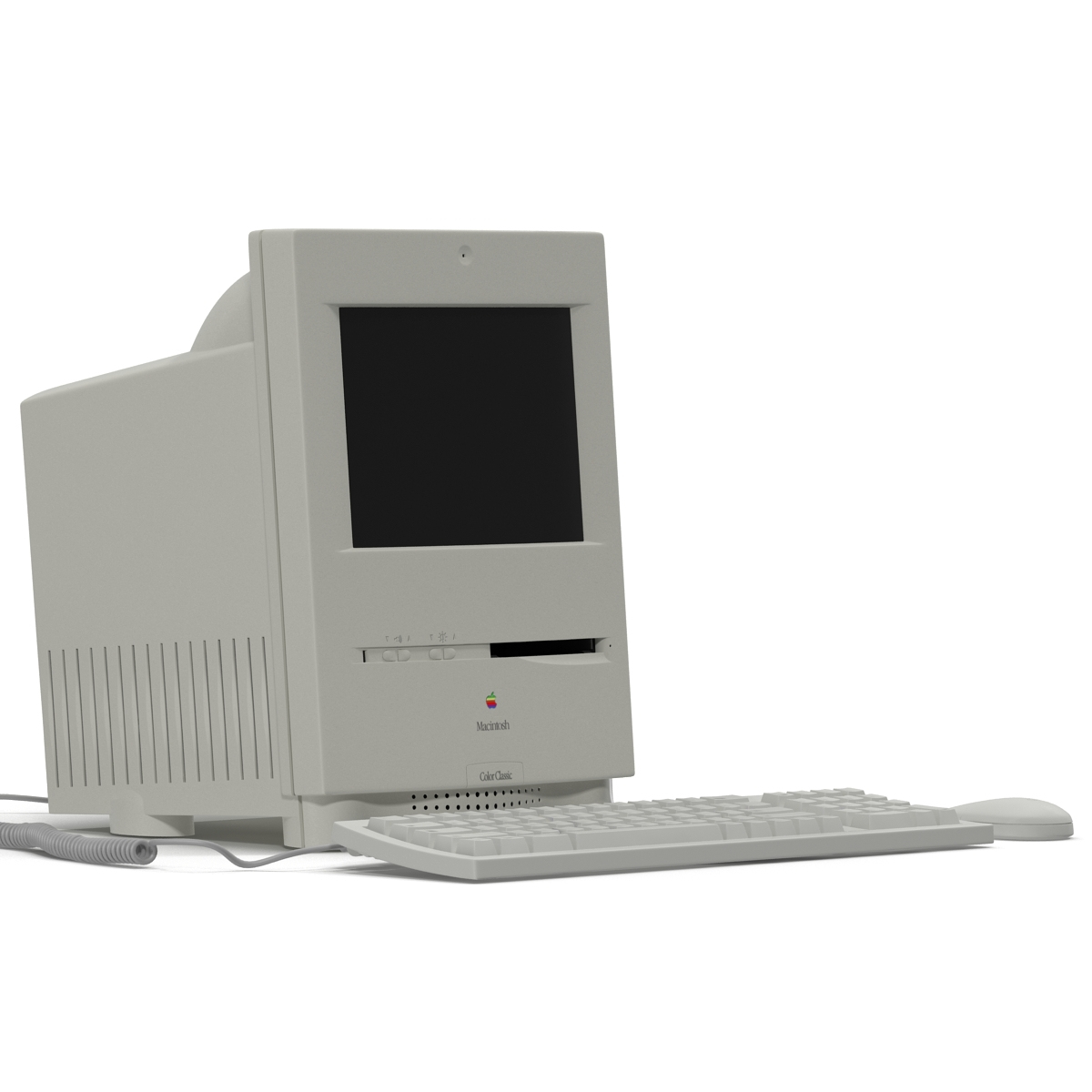 3d apple macintosh color classic model