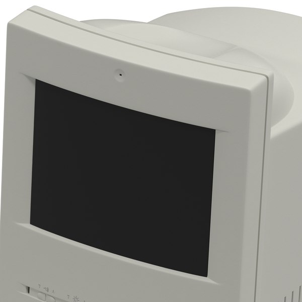 3d apple macintosh color classic model