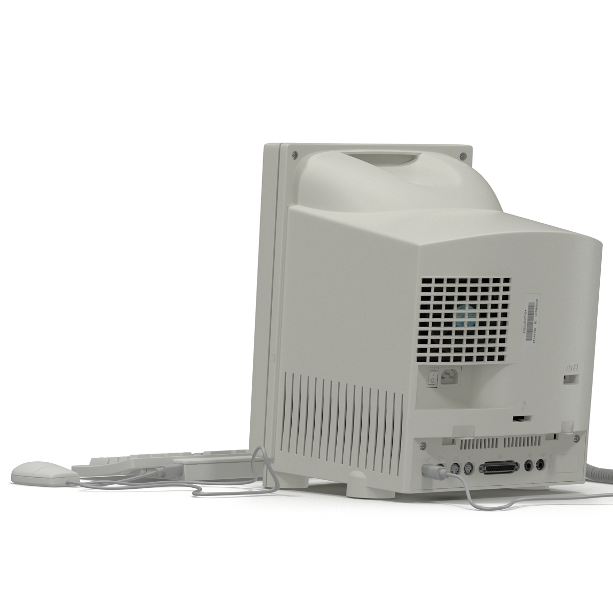 3d apple macintosh color classic model