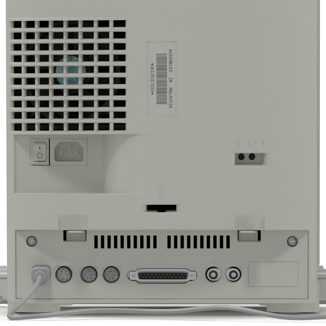 3d apple macintosh color classic model