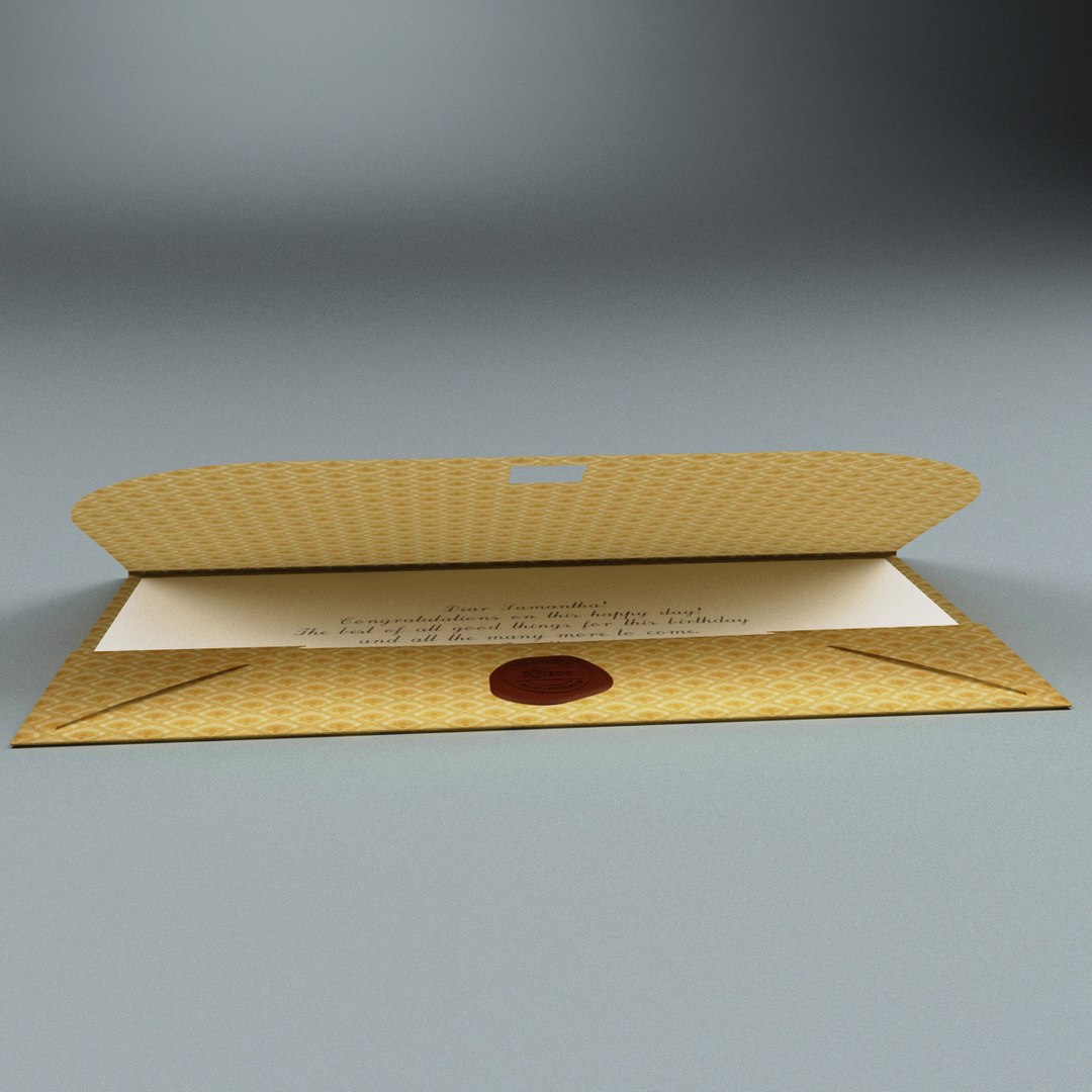 3d Envelope Greetings Open