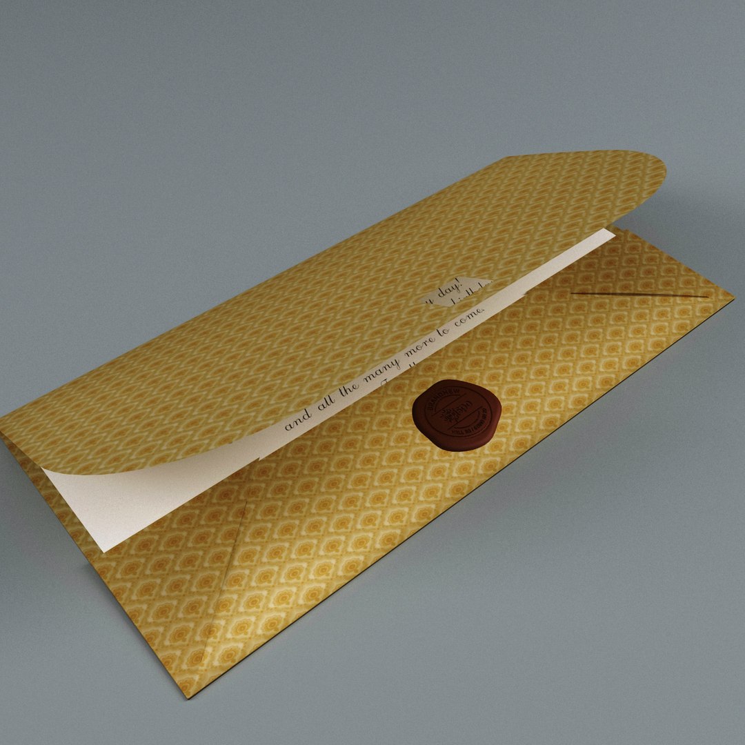 3d Envelope Greetings Open