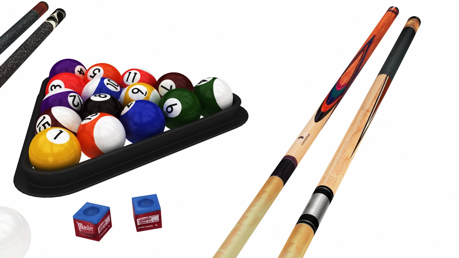 Billard elements 3D - TurboSquid 1492598