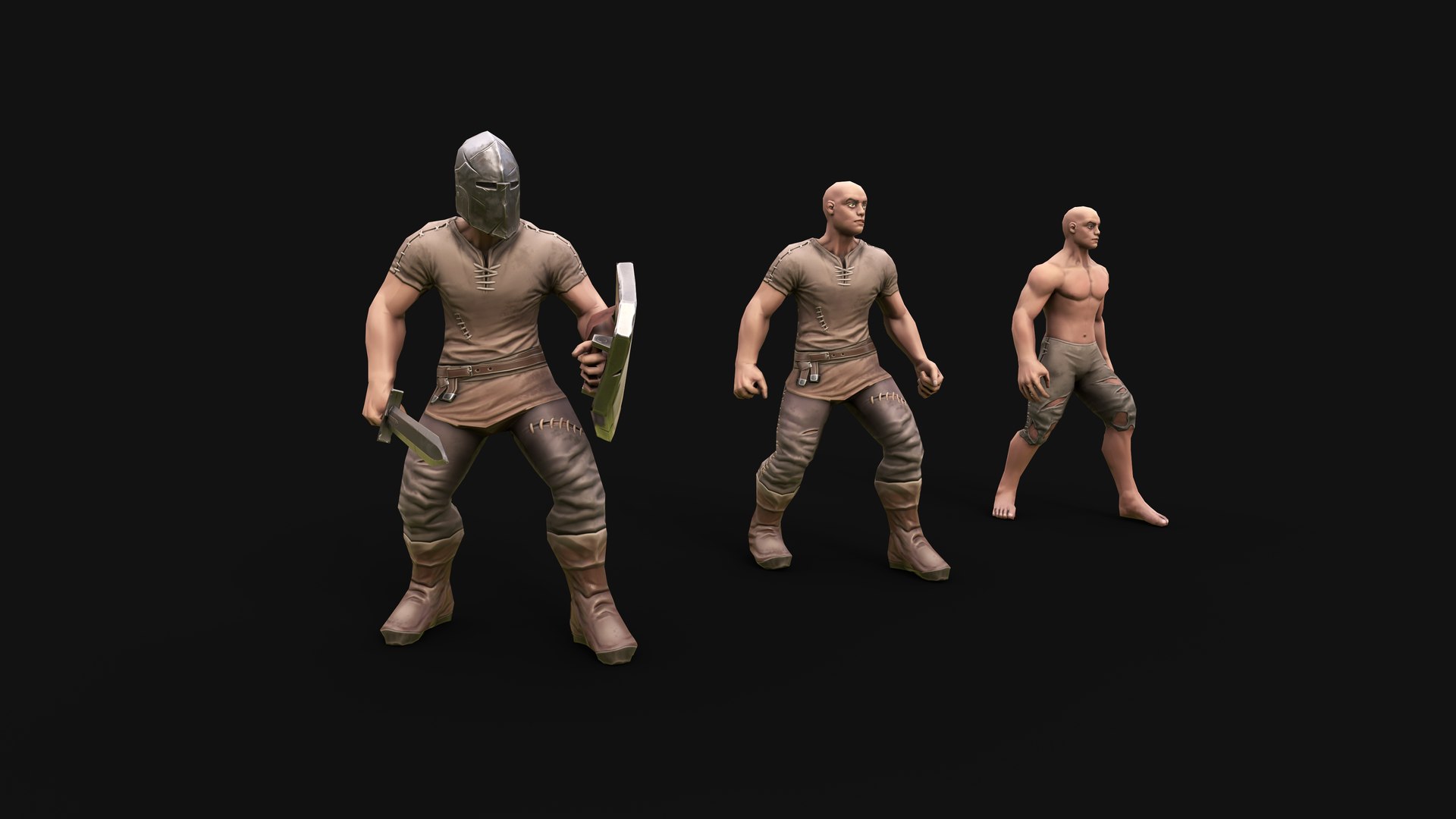 Stylized Medieval Warrior 3D - TurboSquid 2074588