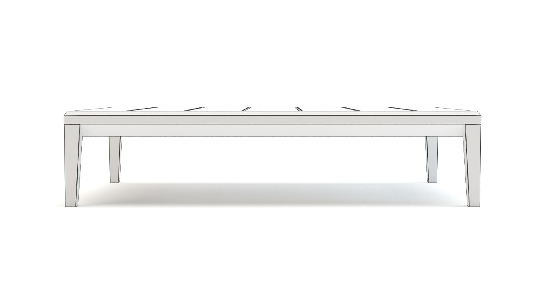 3d model roda teka coffee table