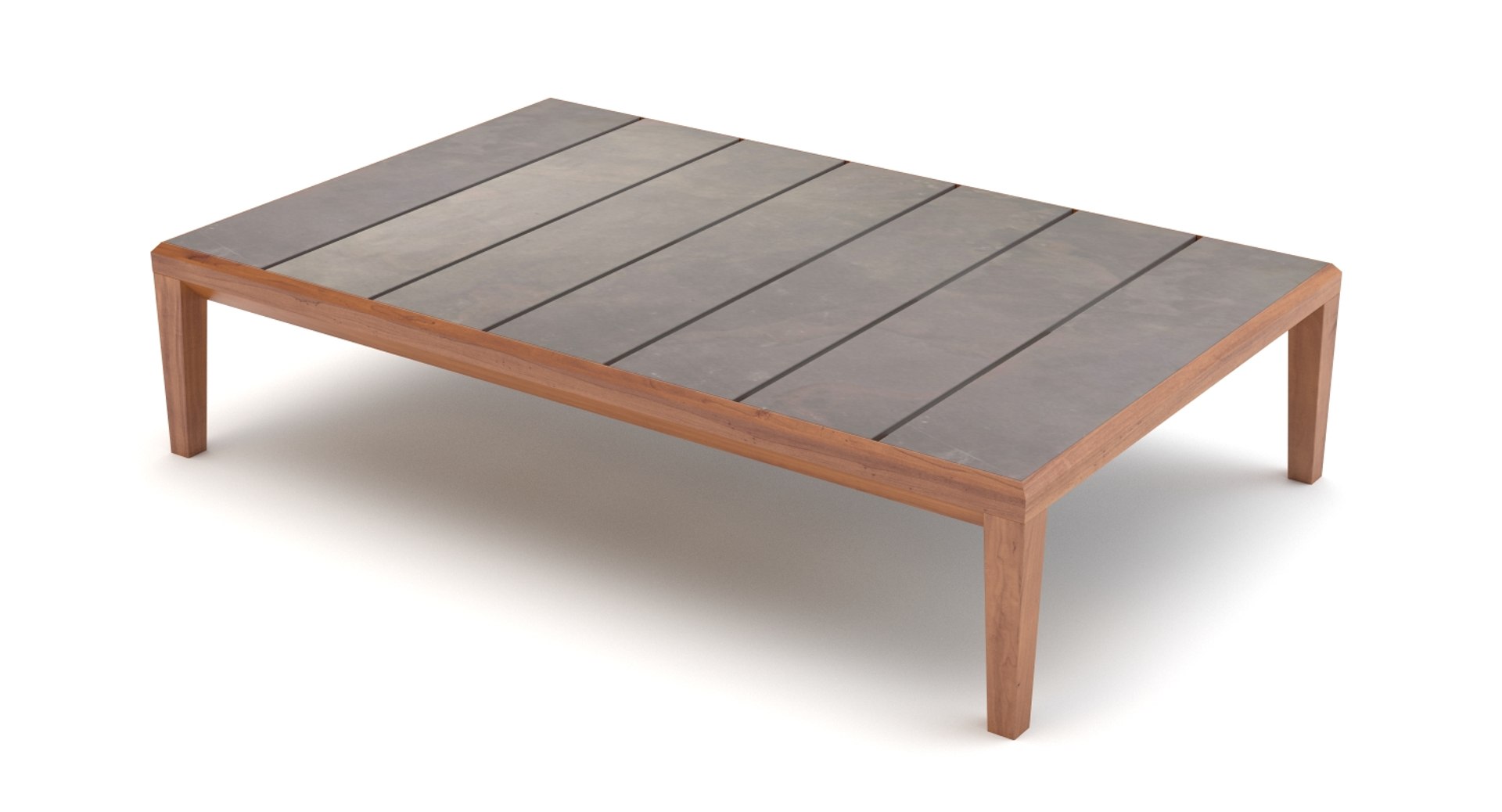3d model roda teka coffee table