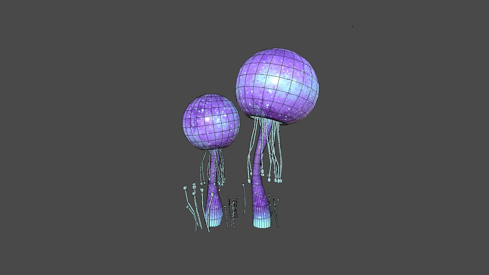 3D Fantasy Mushroom E06 Purple - Scene Backdrop Design model - TurboSquid 2175810