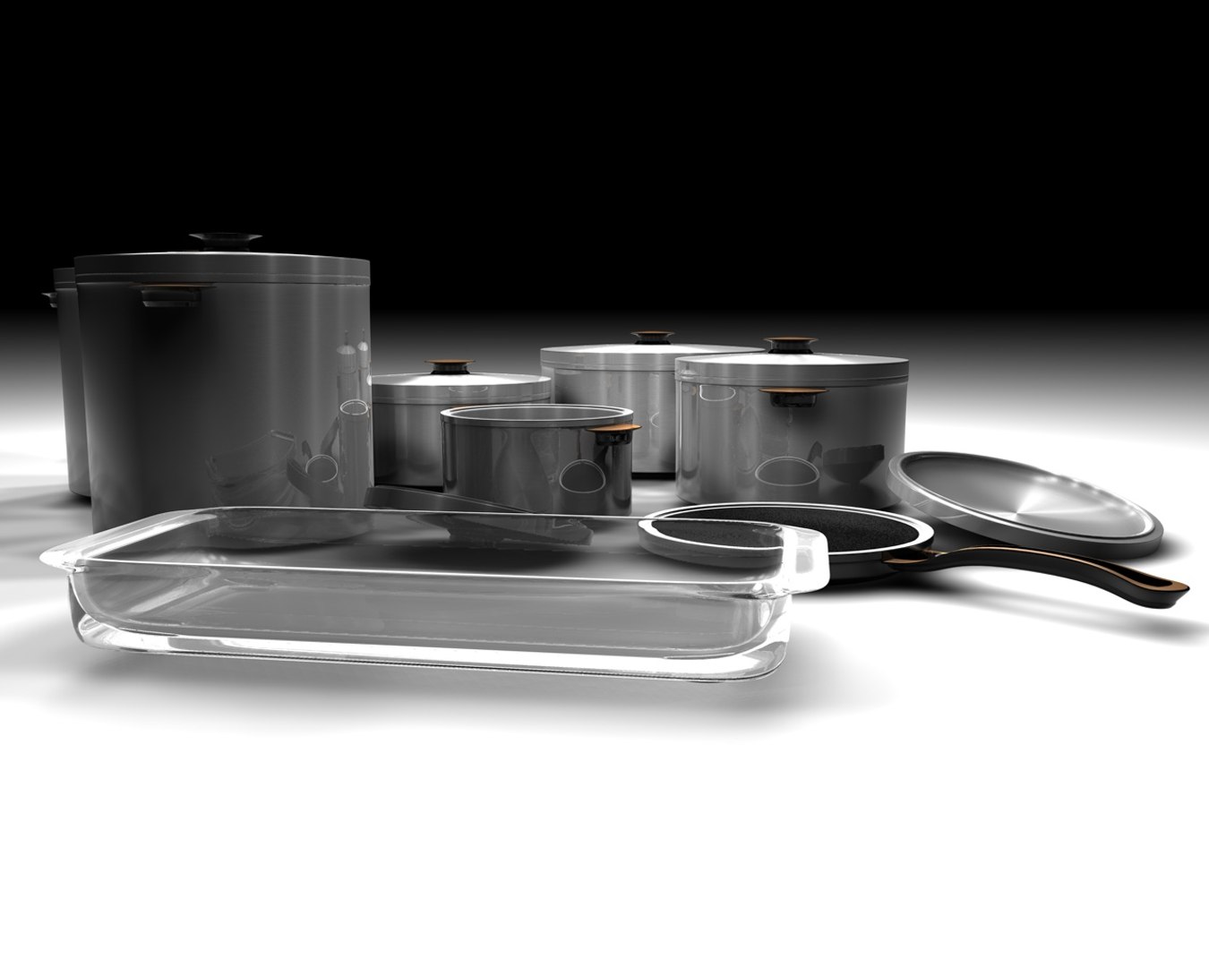 3d Model Cookware Set