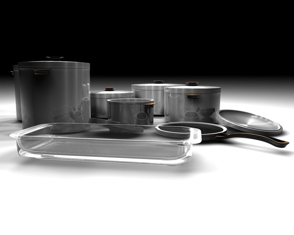 3d model cookware set
