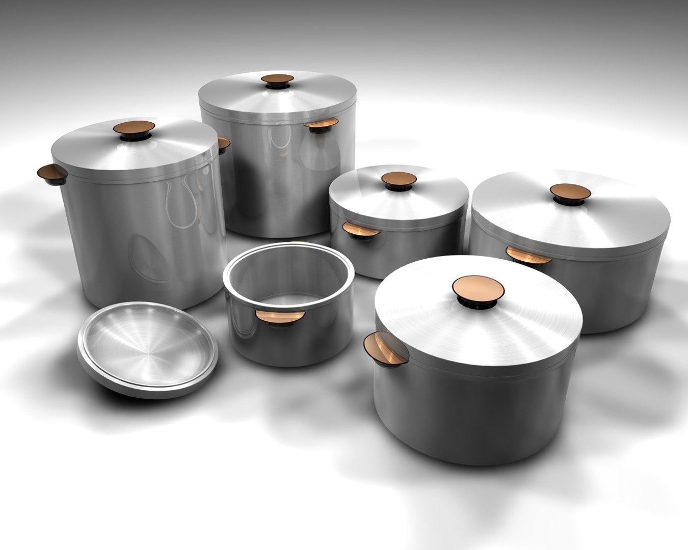 3d Model Cookware Set