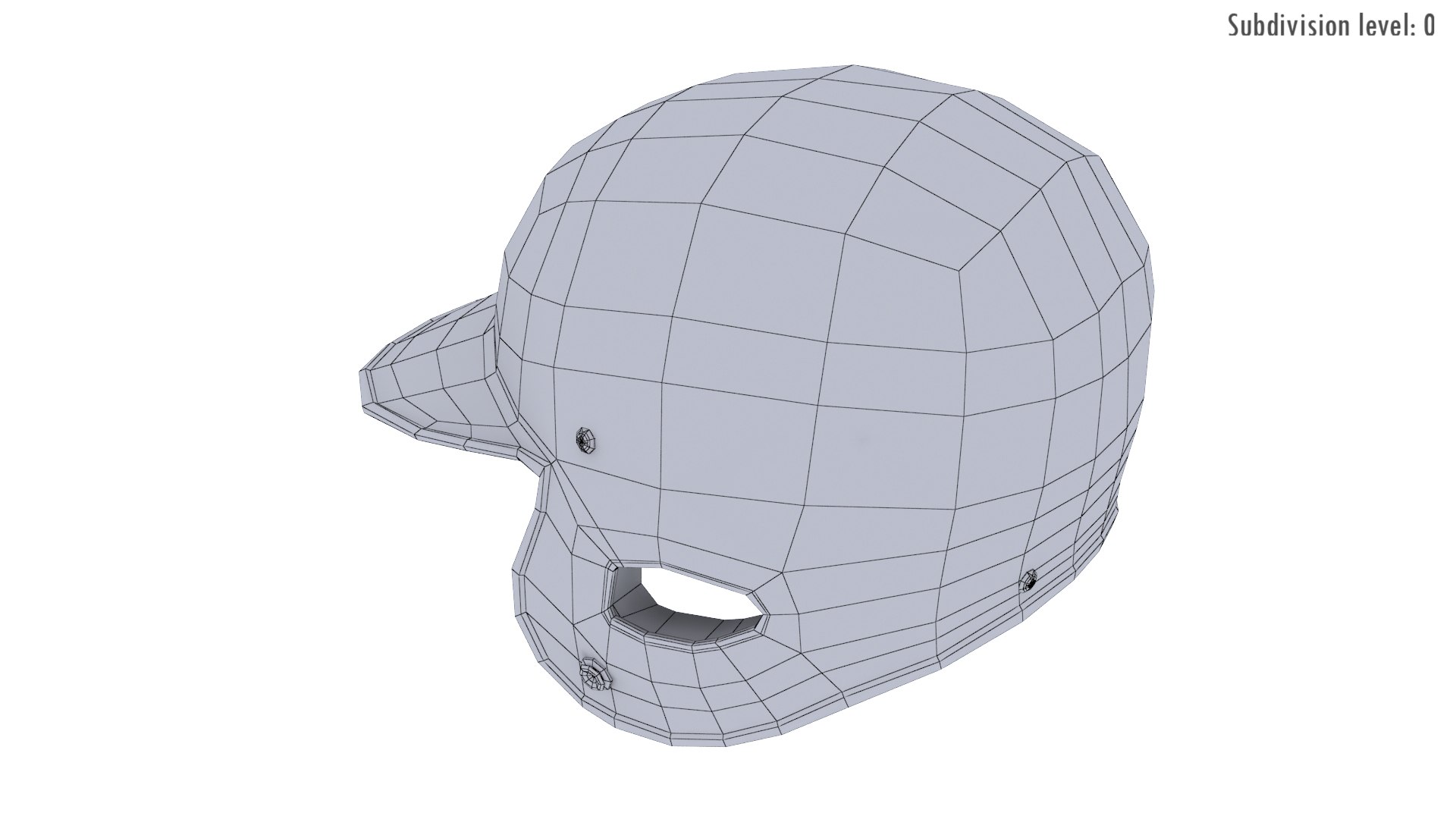 Baseball Batting Helmet - One Sided 3D - TurboSquid 2266302