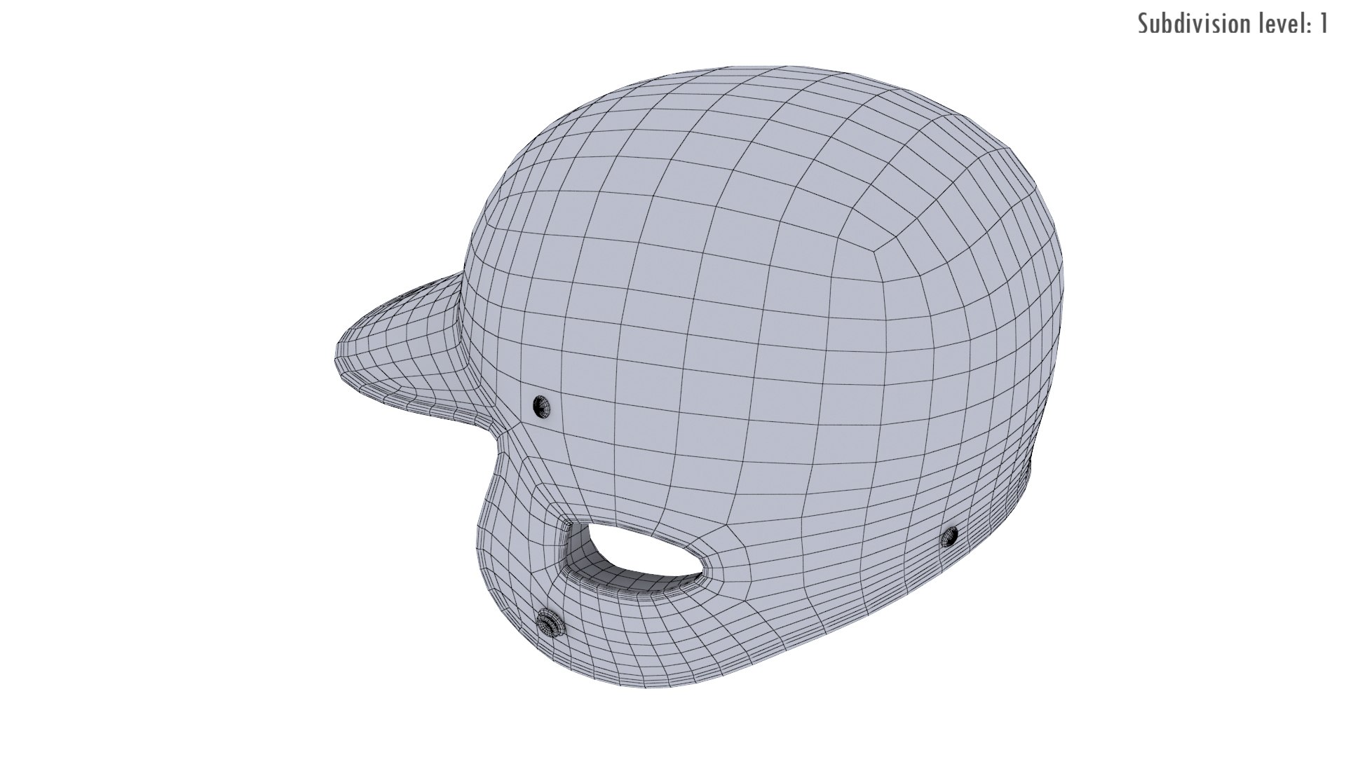 Baseball Batting Helmet - One Sided 3D - TurboSquid 2266302