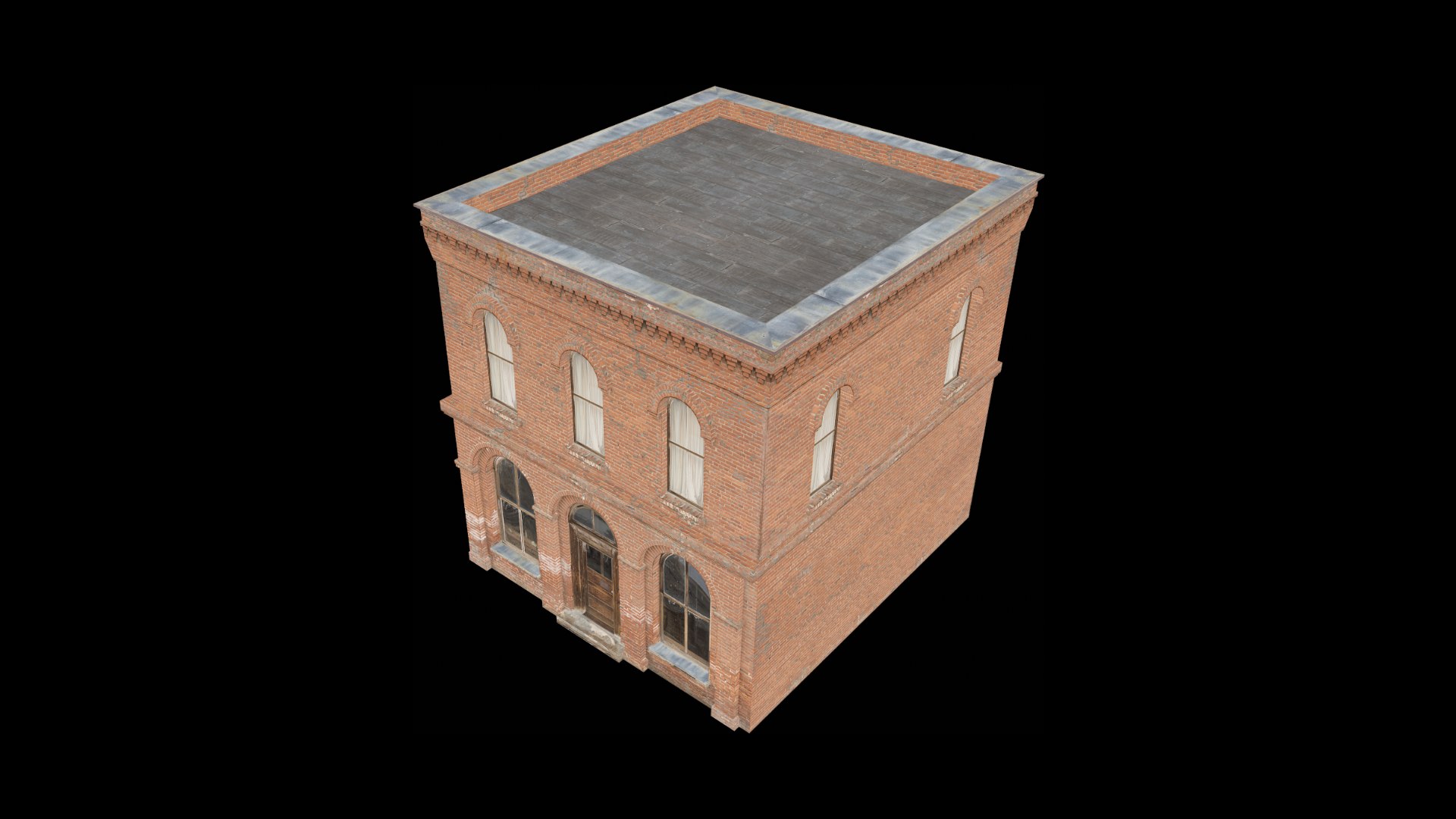 Western Hotel Building Low Poly model - TurboSquid 1772680