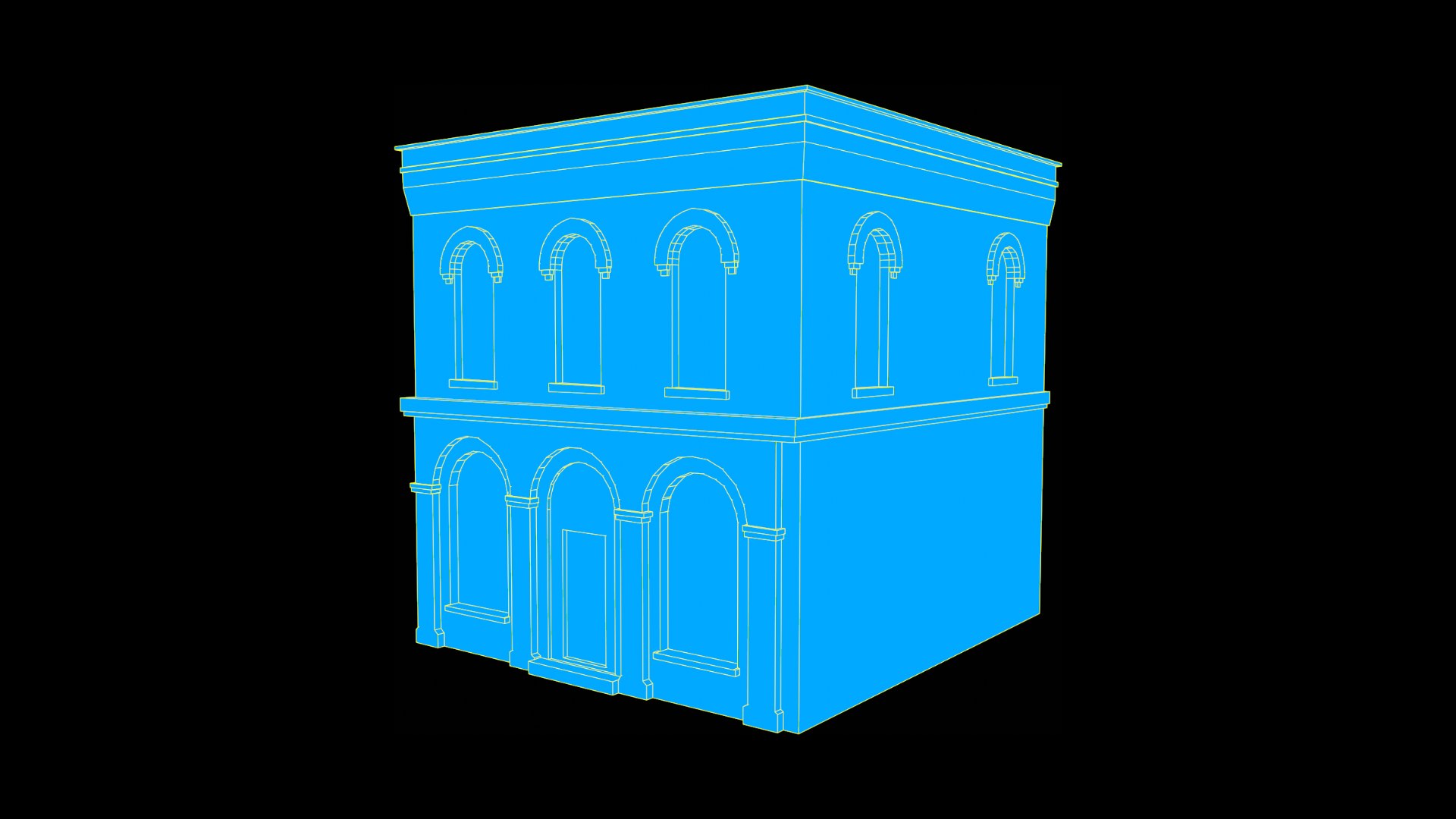 Western Hotel Building Low Poly model - TurboSquid 1772680