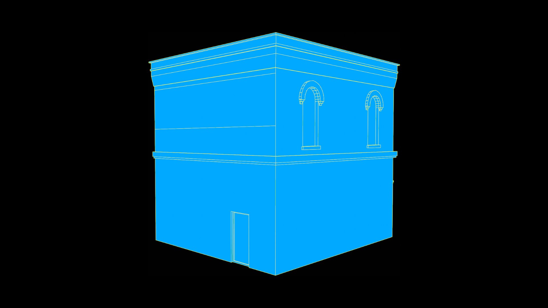 Western Hotel Building Low Poly model - TurboSquid 1772680