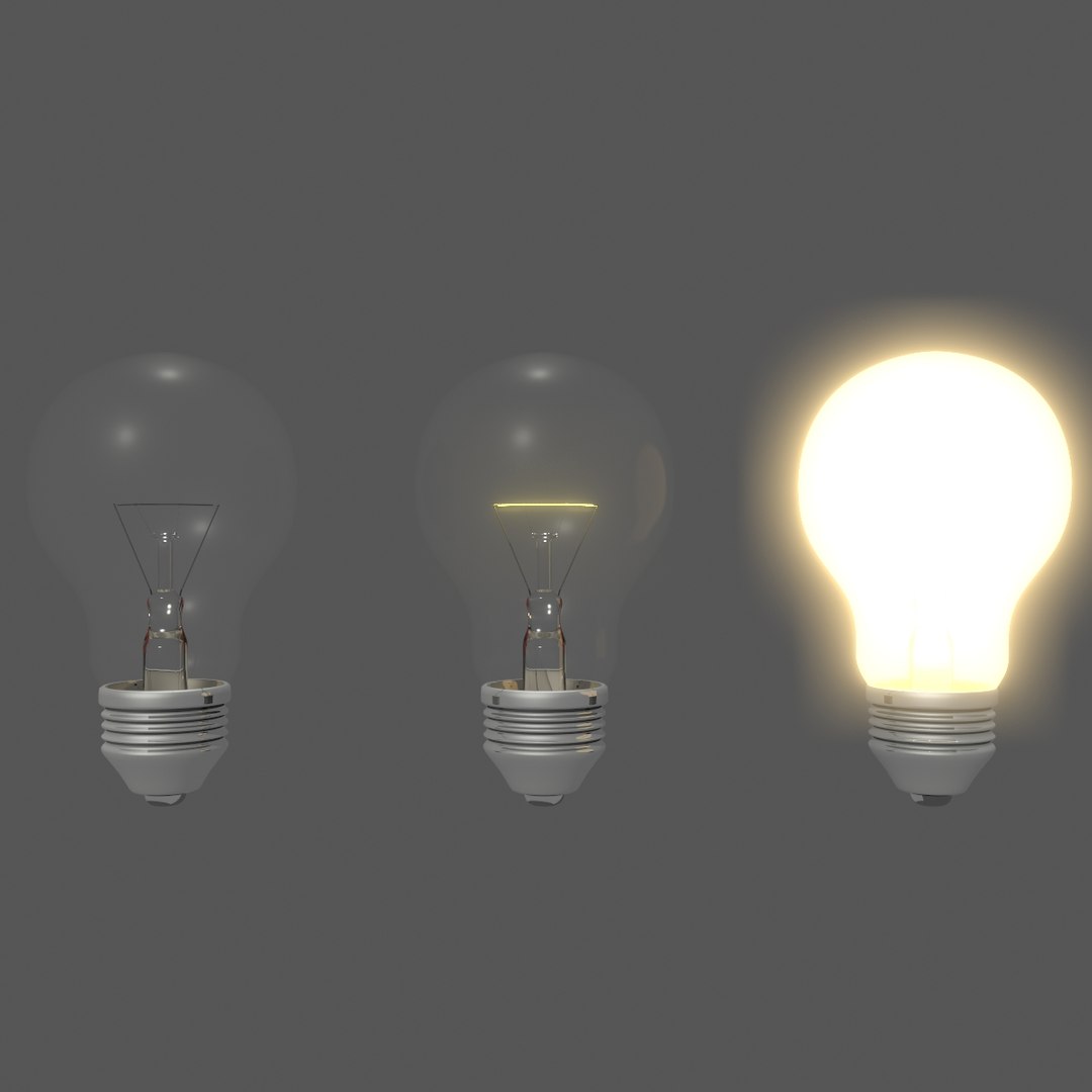3d Light Bulb