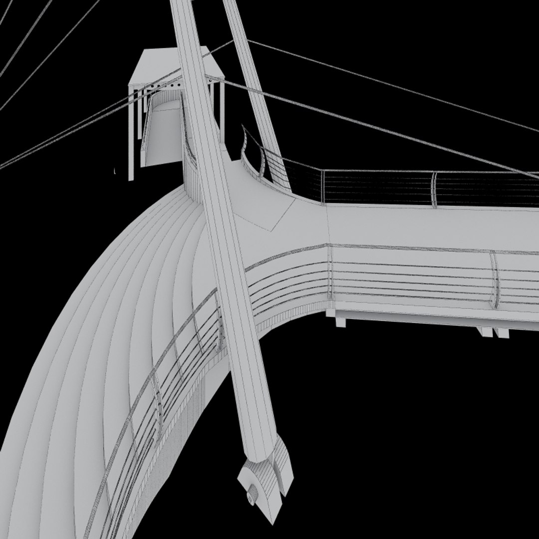 Footbridge Bridge 3d Model
