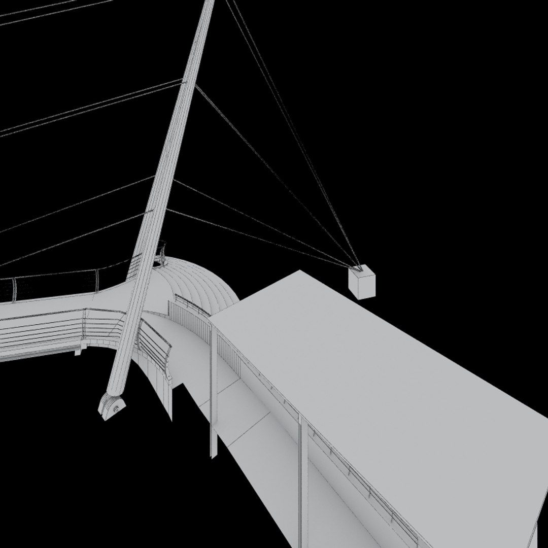 Footbridge Bridge 3d Model
