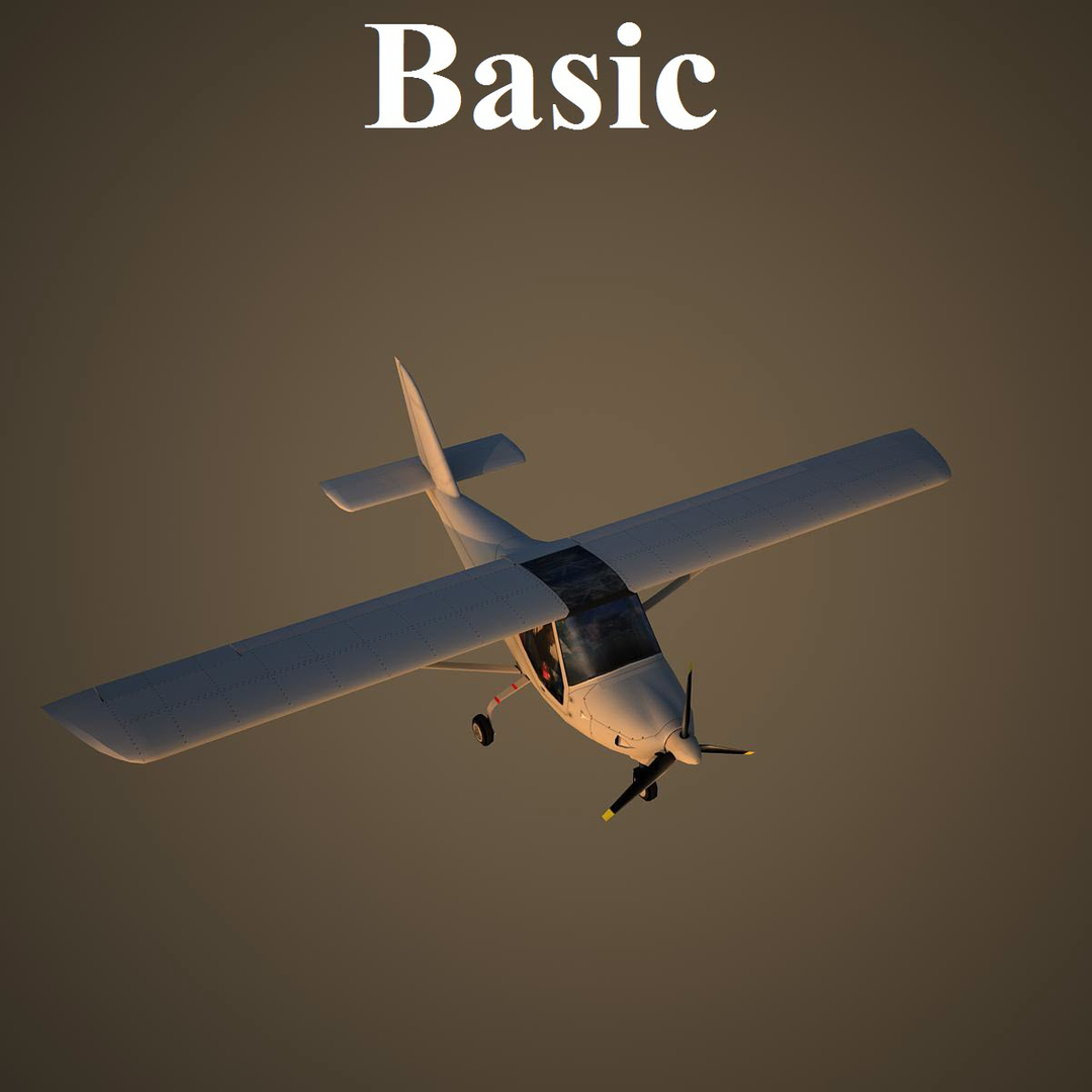 3d model flyitalia md3 basic aircraft