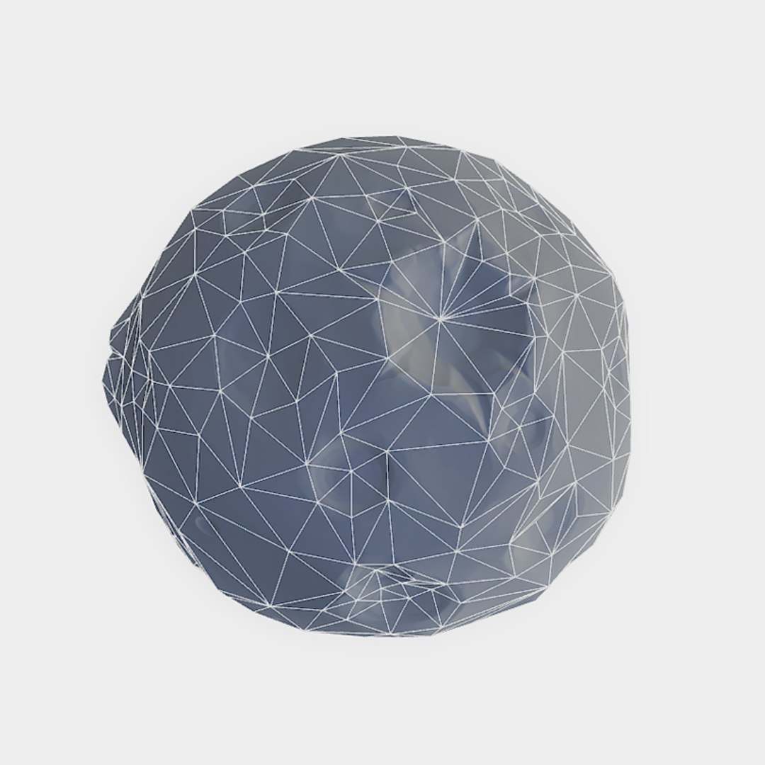 Low-poly Moon 3d Model