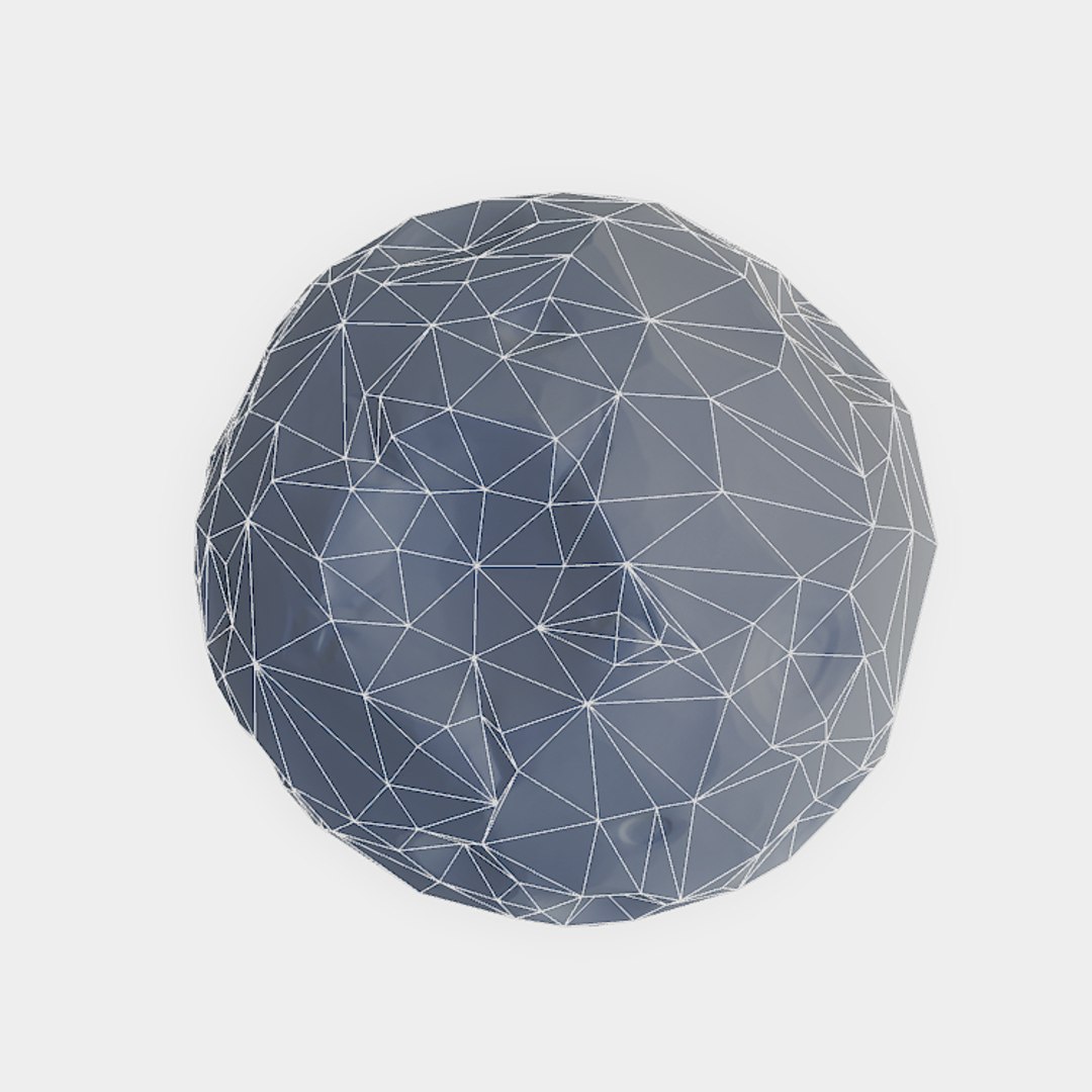 Low-poly Moon 3d Model