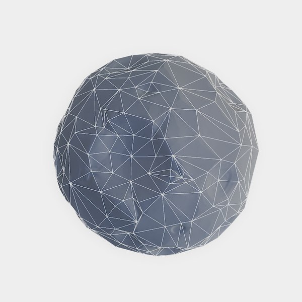 low-poly moon 3d model