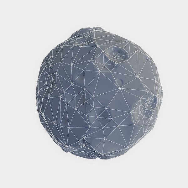 low-poly moon 3d model
