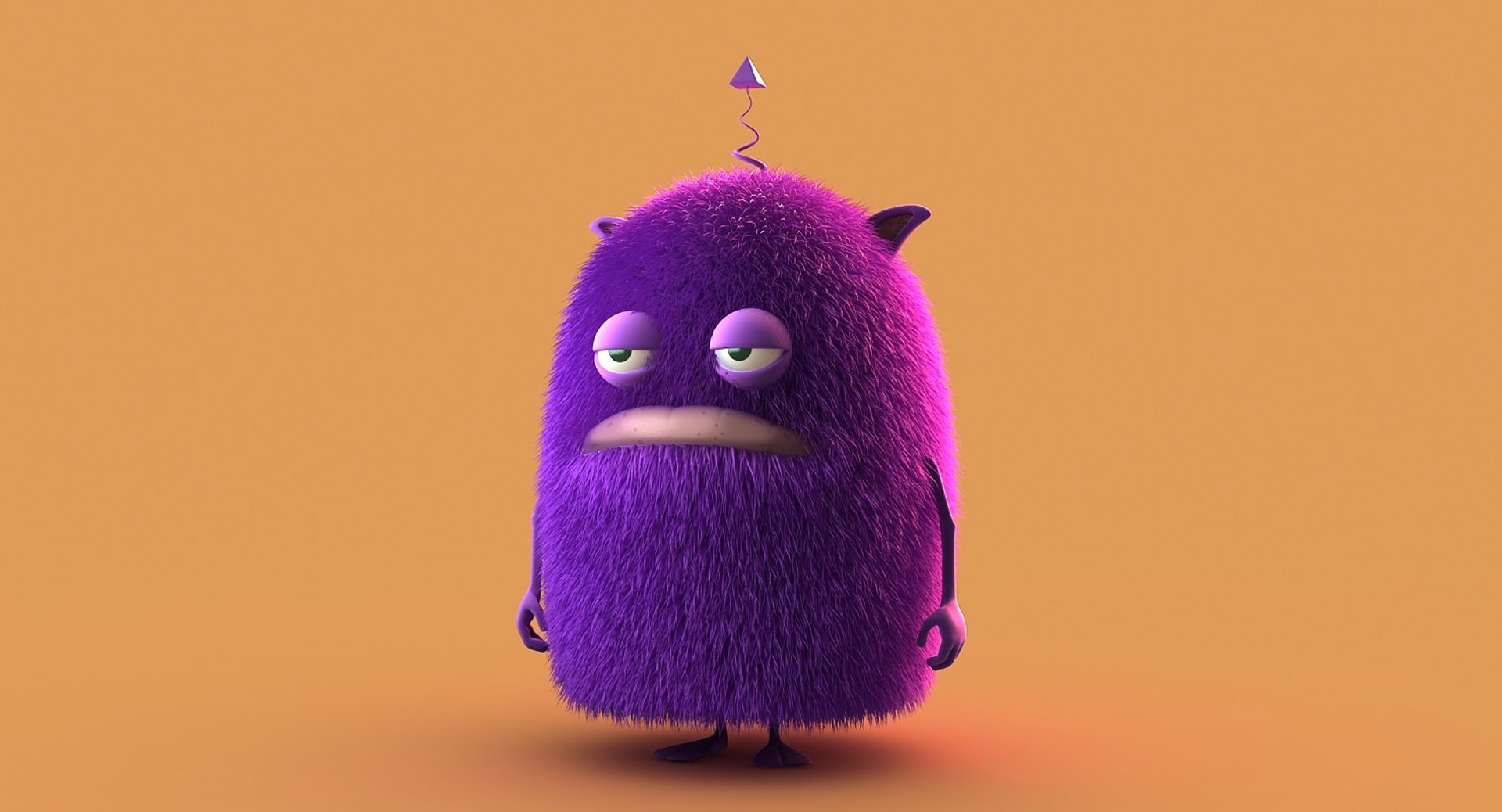 3d Purple Creature Model